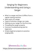 Serging for Beginners: Understanding and Using a Serger - Shannons Sew ...